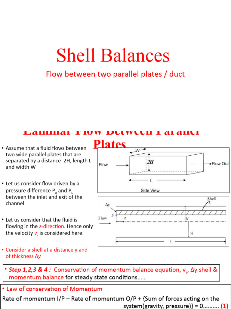 Shell Momentum Balance in Parallel Flow | PDF | Teaching Methods ...
