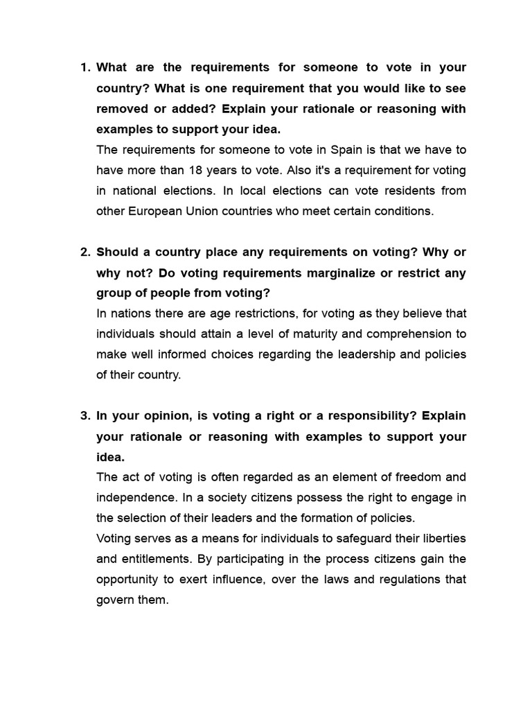 3.05A A Reflection On Voting | PDF