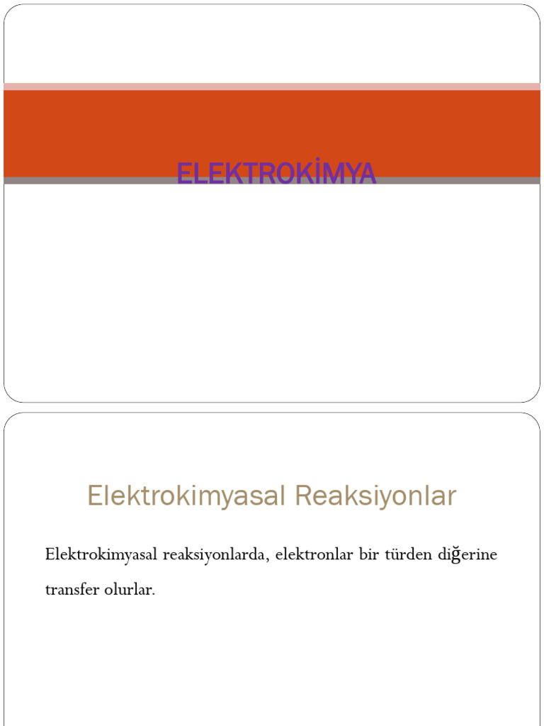 HAFTA Elektrokimya | PDF