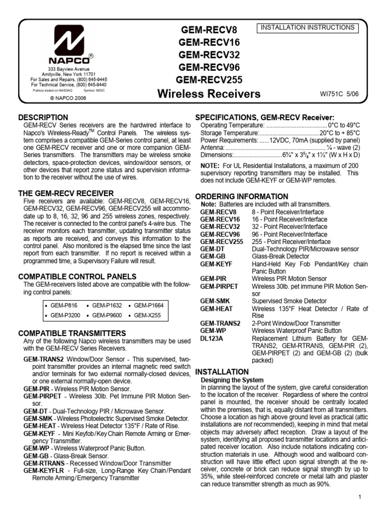 Gem-Recv Wi751c.03 Inst | PDF | Legal Liability | Implied Warranty Gem-Recv Wi751c.03 Inst | PDF | Legal Liability | Implied Warranty