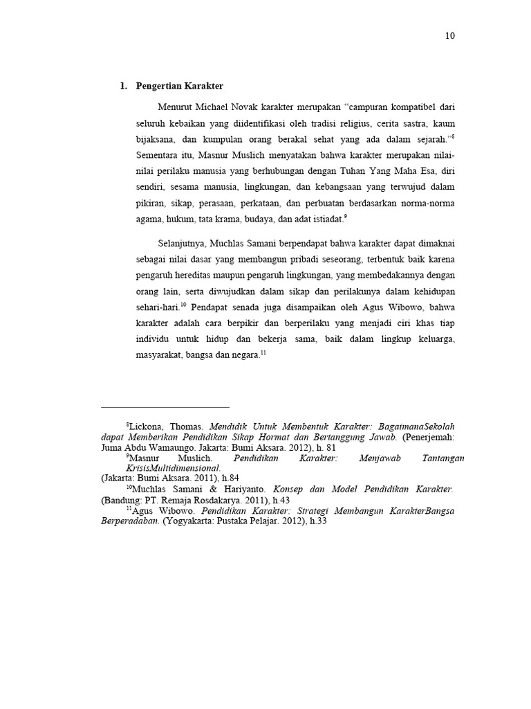 Konsep Dasar Karakter | PDF