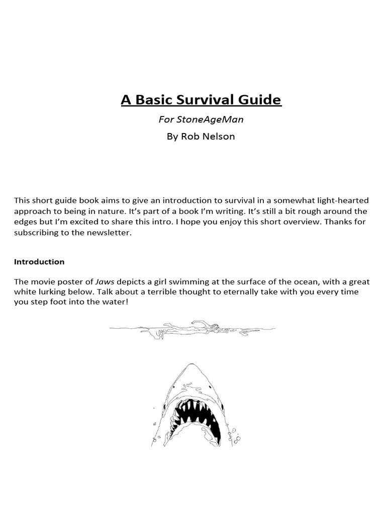 Basic Survival Guide Pdf Nature First Aid