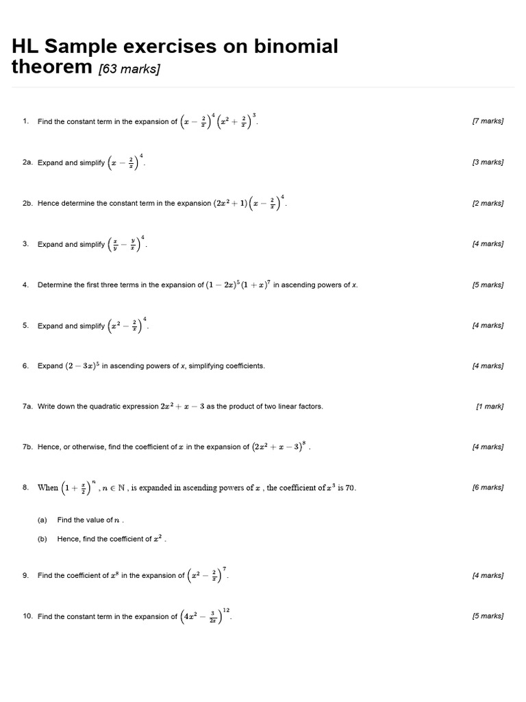 HL SEE Binomial | PDF | Algorithms | Applied Mathematics