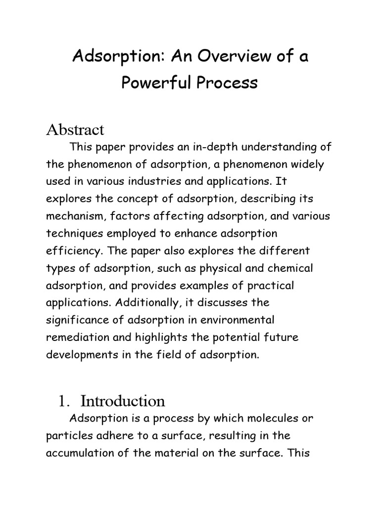 Adsorption 2 | PDF | Adsorption | Nature