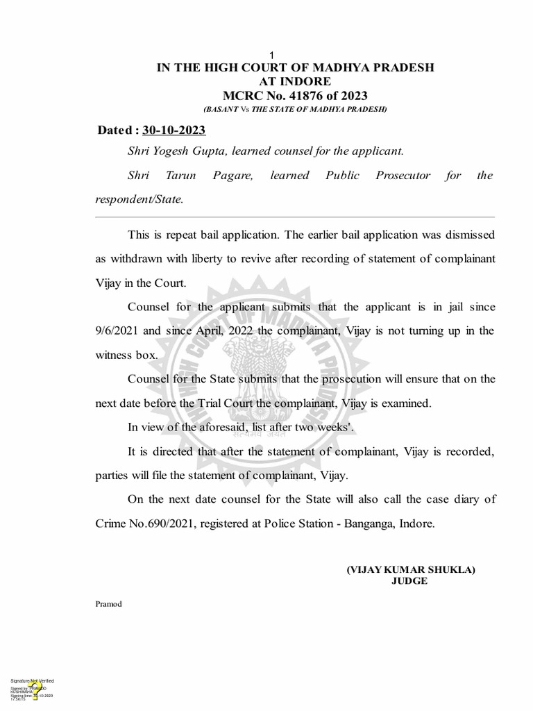 Signed MCRC 41876 2023 Order 30-Oct-2023 | PDF