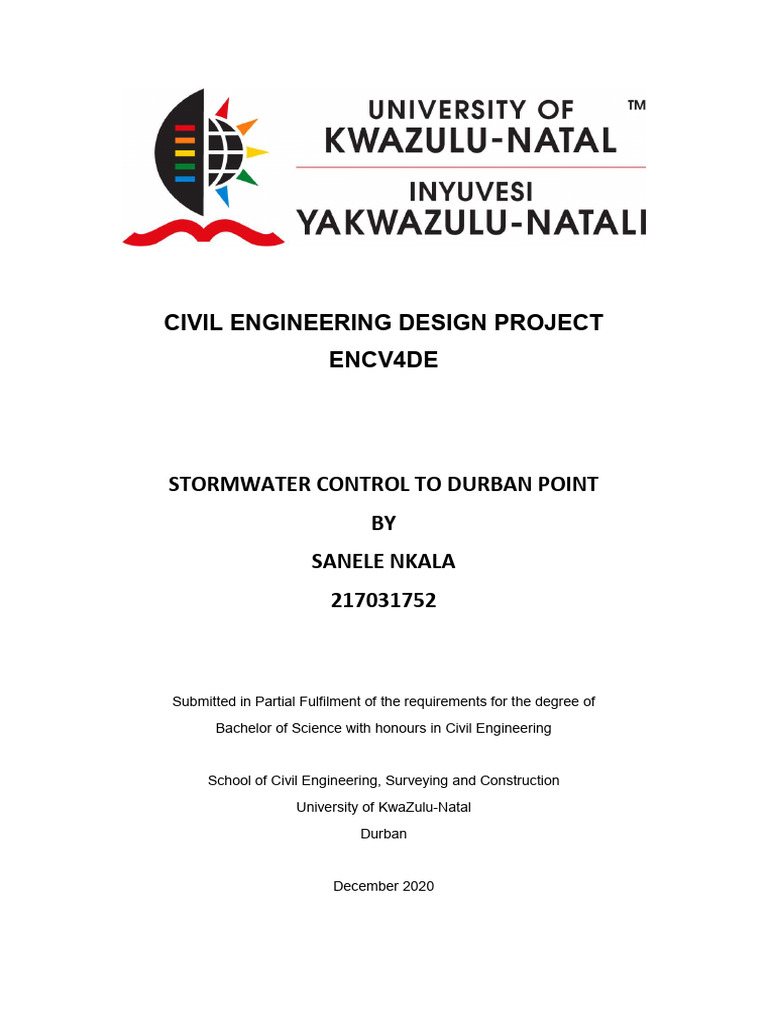 Civil Eng Stormwater Design Report | PDF