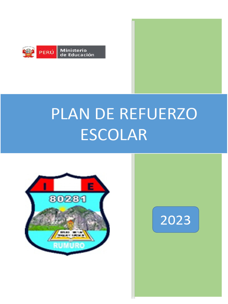Plan de Refuerzo Escolar Primer Grado - Edit | PDF | Evaluación | Métodos de evaluación