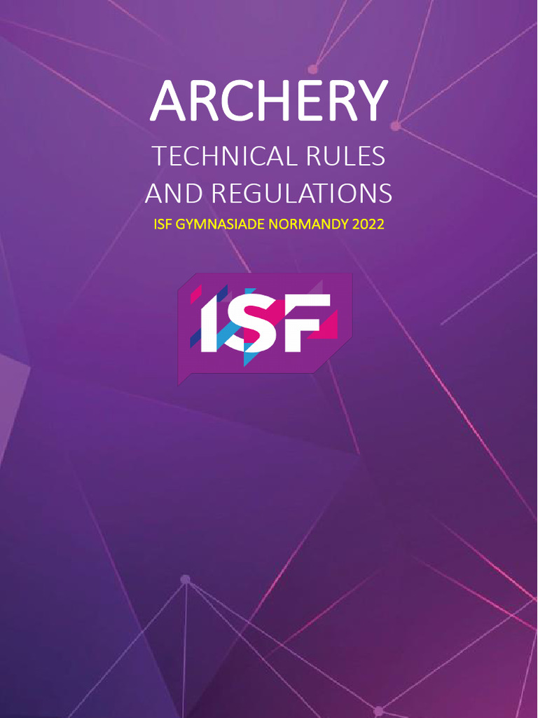 ARCHERY Technical Rules and Regulations | PDF | Archery | Scoutcraft