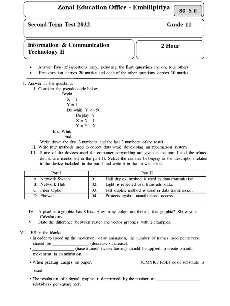 Grade 11 ICT Part II English Medium | PDF Grade 11 ICT Part II English Medium | PDF