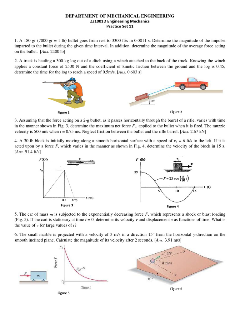Engineering Mechanics Practice Problems | PDF