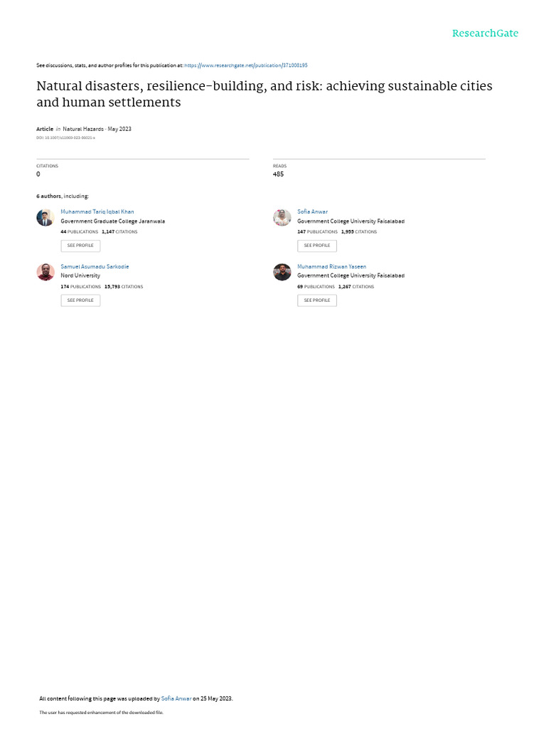 Resilience Building | PDF | Disaster Risk Reduction | Climate Resilience