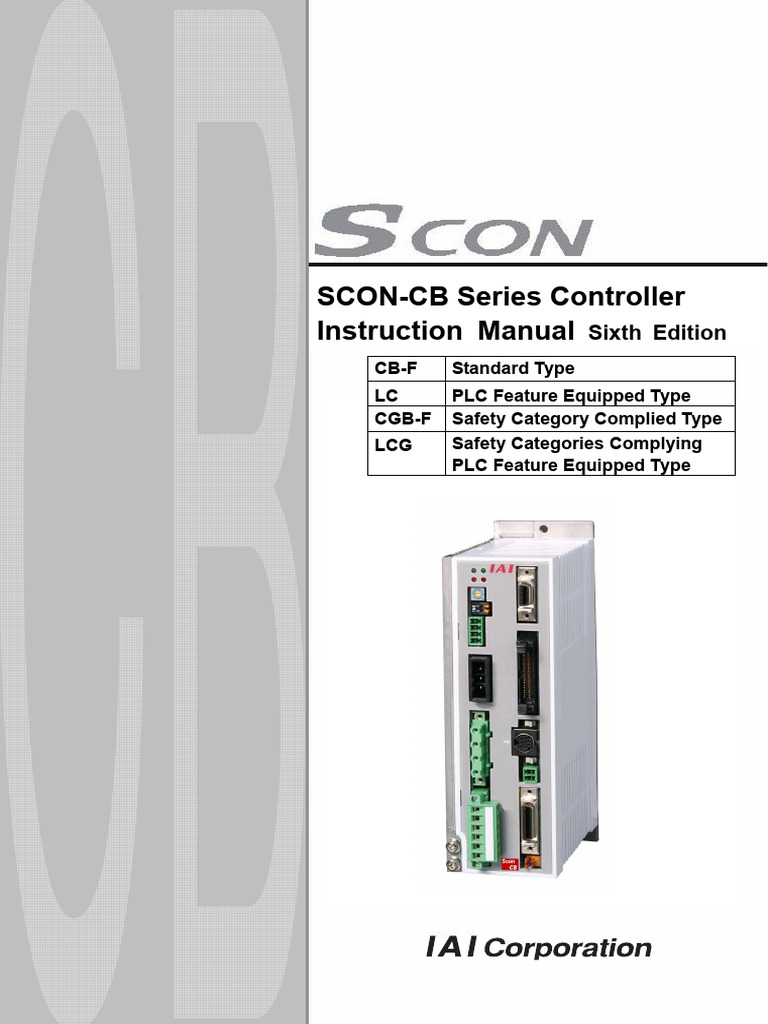 IAI SCON 230V-Servo-controller Handleiding | PDF