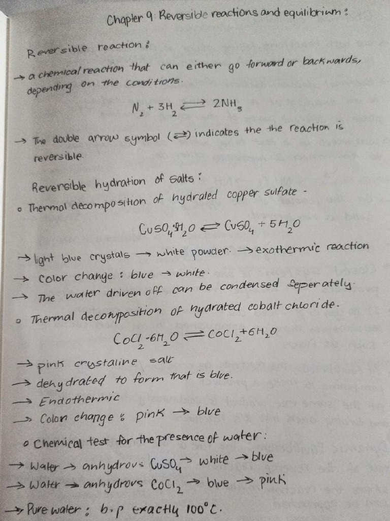 Chapter 9 Equilibrium Notes | PDF