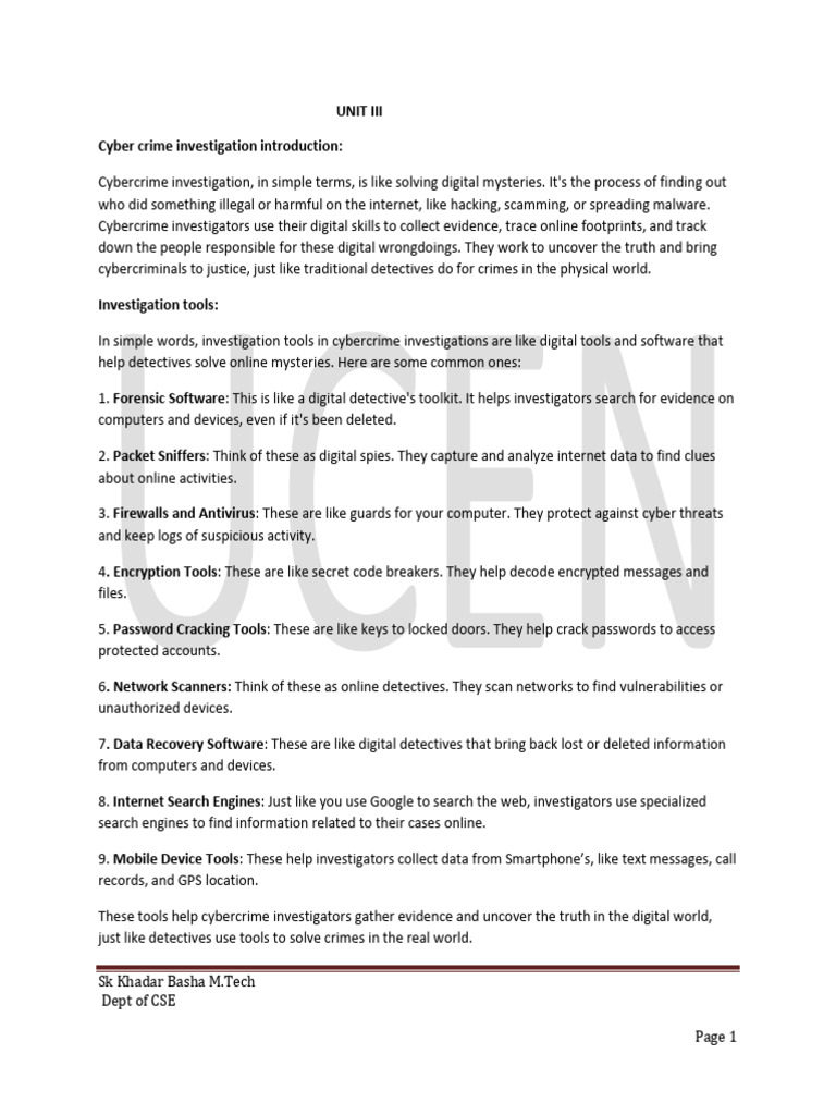 Cybercrime Investigation Tools and Process | PDF