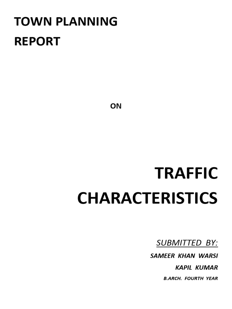 Traffic Characteristics Report | PDF