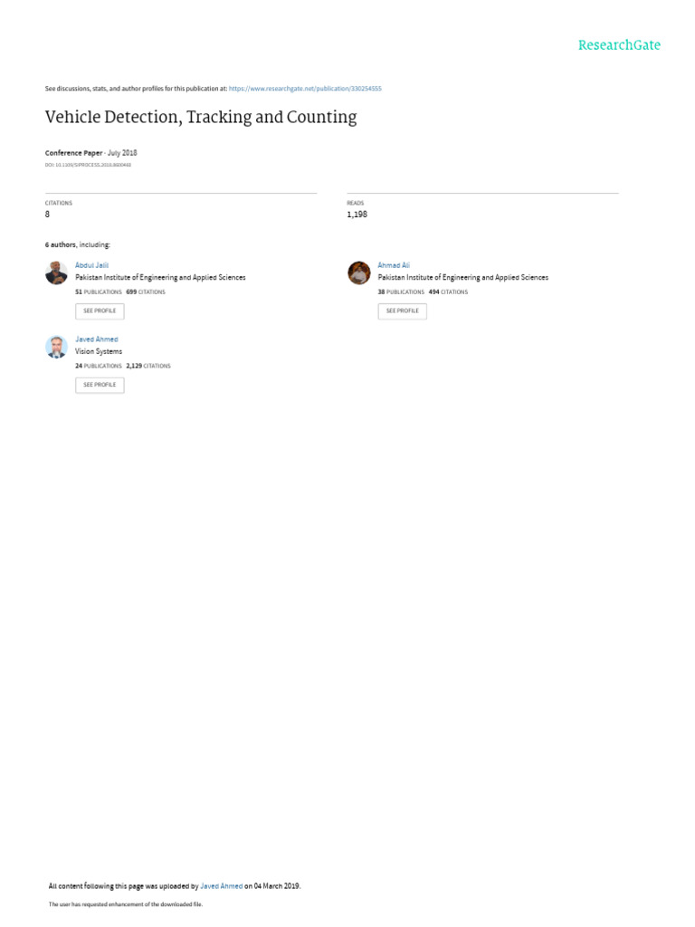 Vehicle Detection Trackingand Counting Pdf Kalman Filter Applied Mathematics