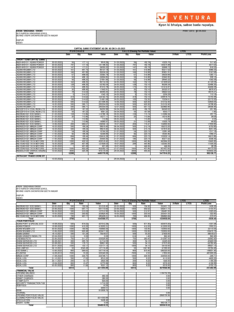 03K065 Portfolio Date Wise | PDF | Payments | Financial Services