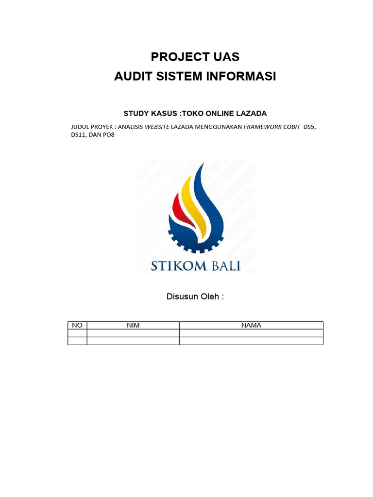 Contoh Project Uas Audit | PDF