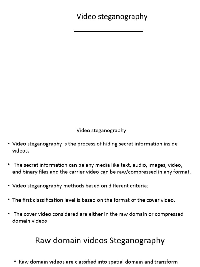 Video Steganography.v2 | PDF