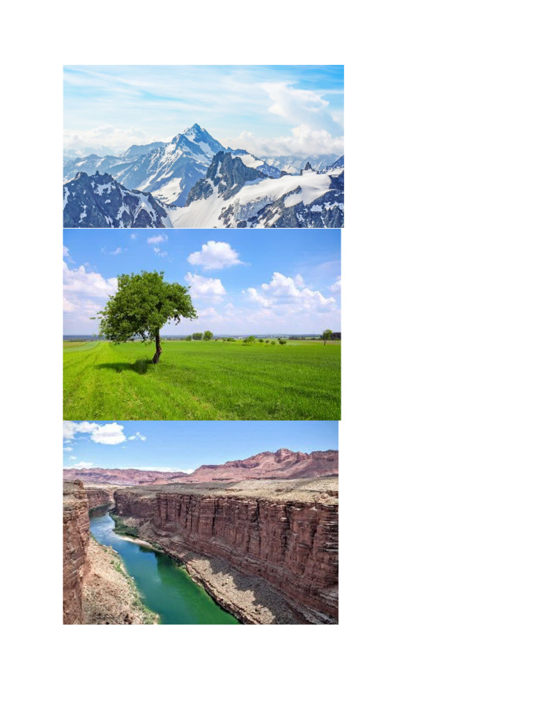 3 Pictures of Landforms | PDF