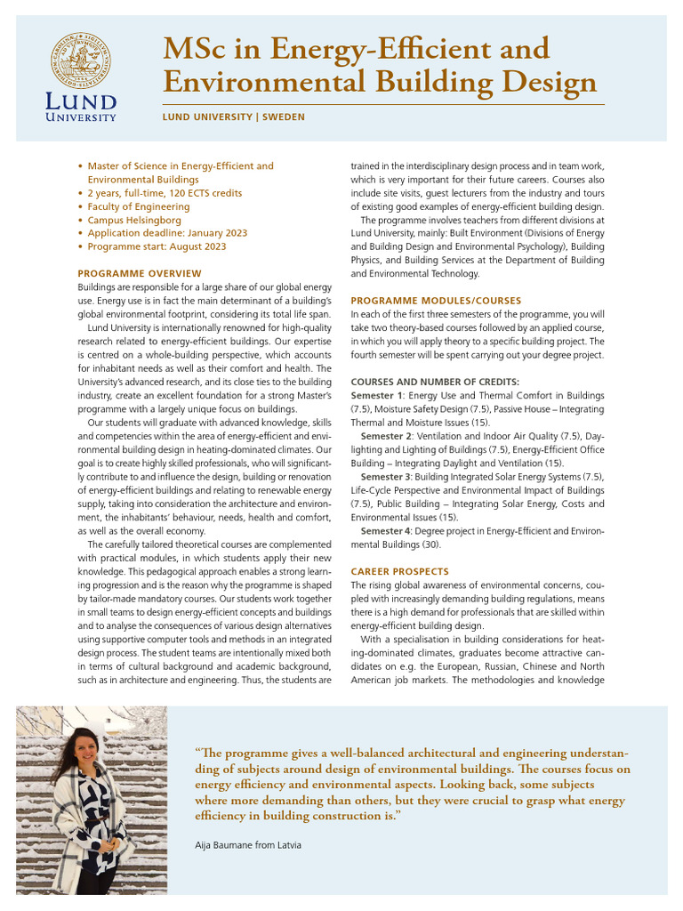 Energy Efficient and Environmental Building Design Fact Sheet | PDF