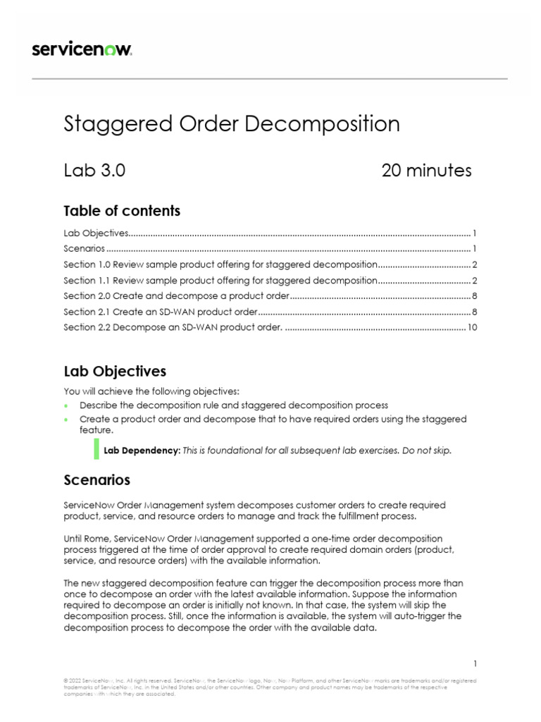 Lab 3.0 - Staggered Order Decomposition Utah | PDF | Decomposition ...