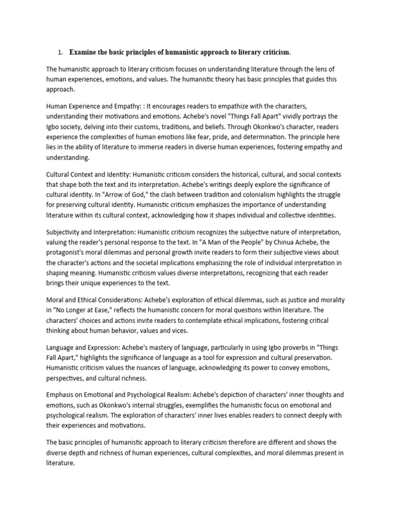 HUMANISTIC Theory | PDF | Humanism | Morality