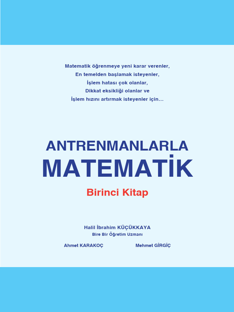 Antrenmanlarla Matematik INDEX-1 | PDF