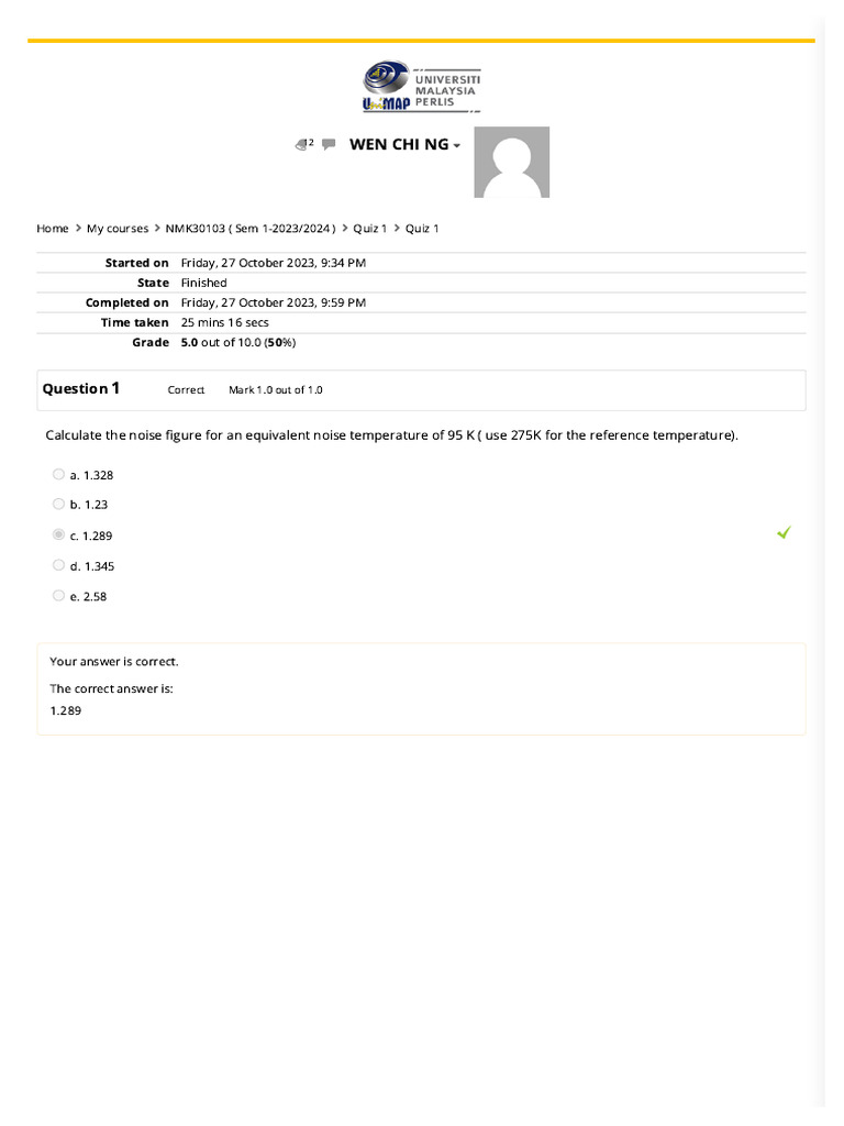 Quiz 1 - Attempt Review | PDF Quiz 1 - Attempt Review | PDF