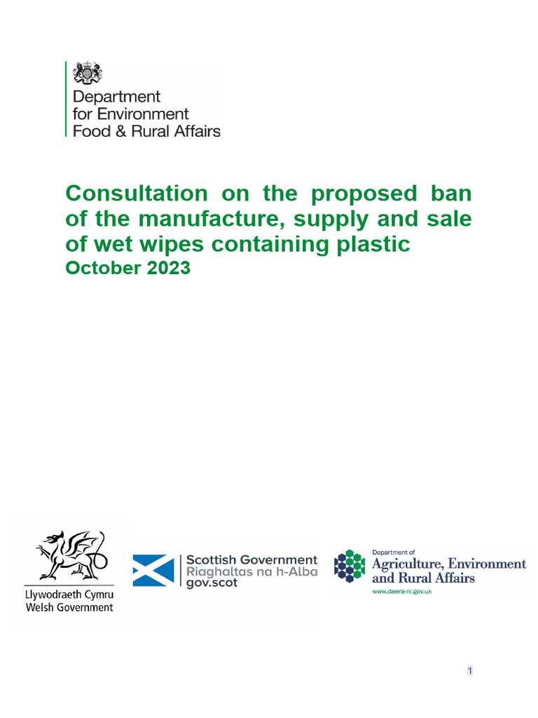 UK-wide Wet Wipes Consultation Document - FINAL | PDF | Freedom Of ...