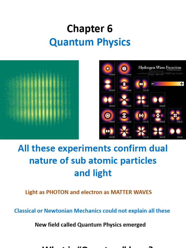Lecture 34 Quantum Mechanics Postulates | PDF | Quantum Mechanics | Atoms