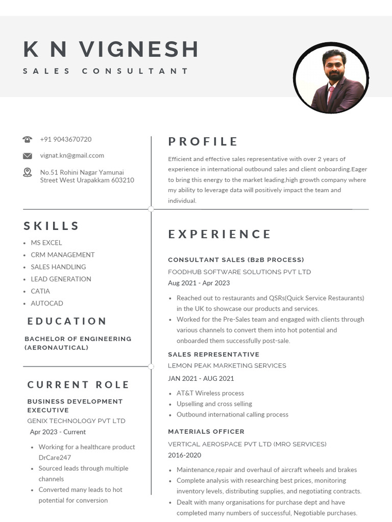 Resume - Vignesh | PDF