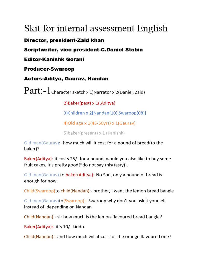 Script Class 10 | PDF