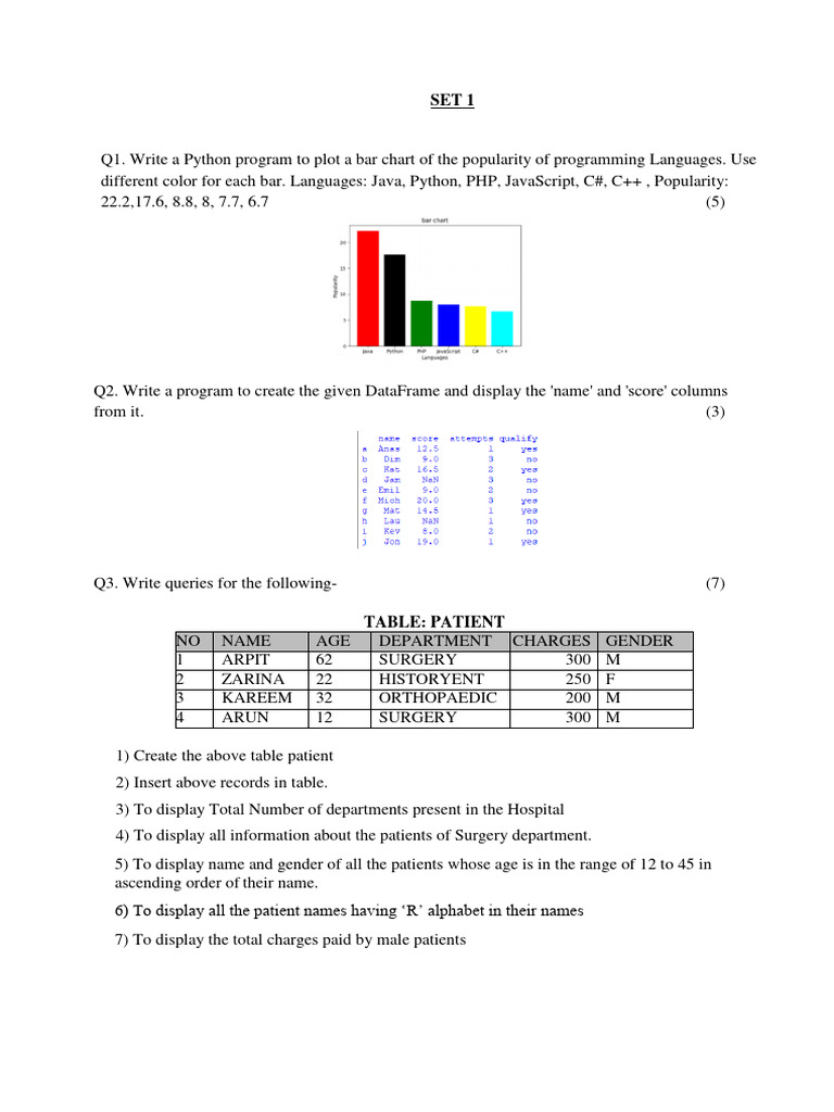 XII Practical Qs Paper | PDF