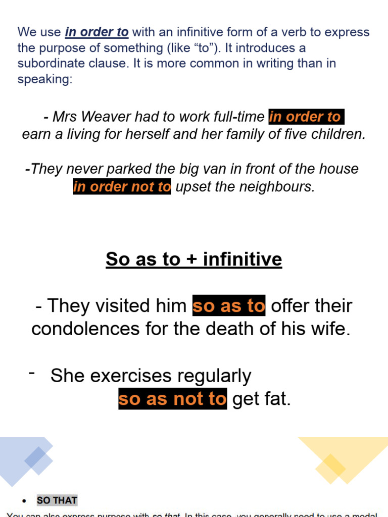 4-1 - Purpose Linking Words | PDF