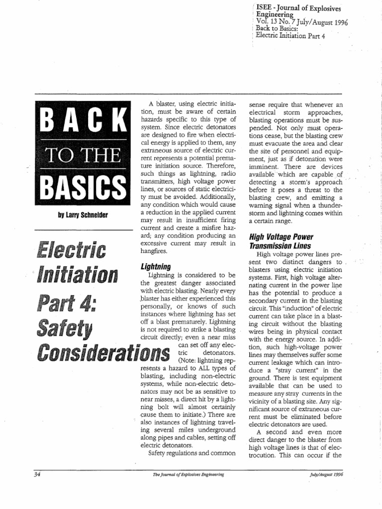 Electric Inititation Part 4 Safety Consideration | PDF | High Voltage ... Electric Inititation Part 4 Safety Consideration | PDF | High Voltage ...