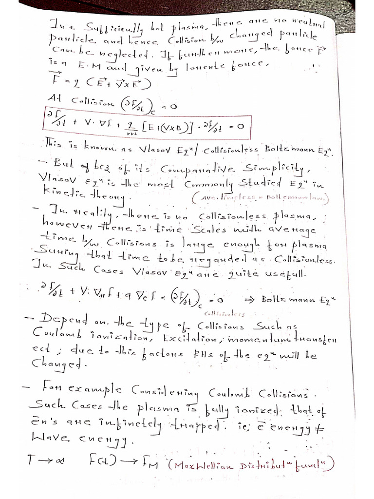 Vlasov Equation And Derivative Of Fluid Eq Pdf