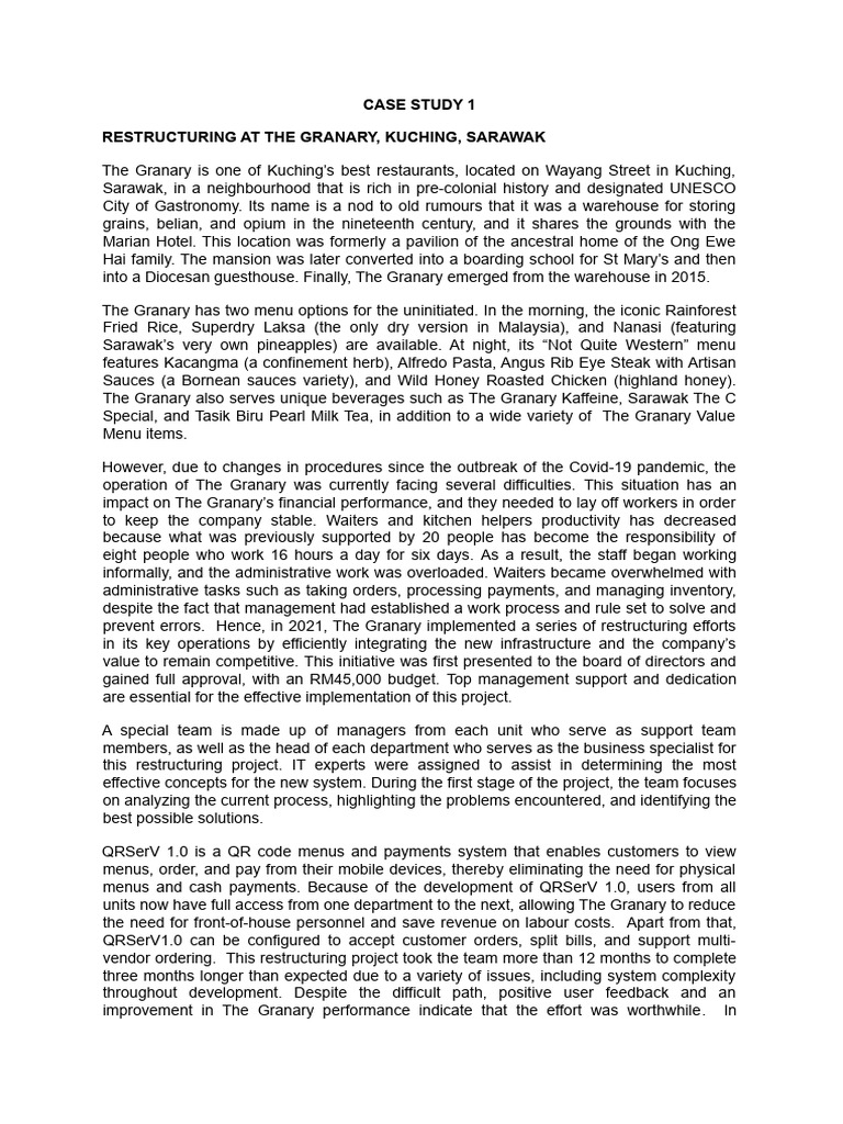 Case Study Assignment | PDF