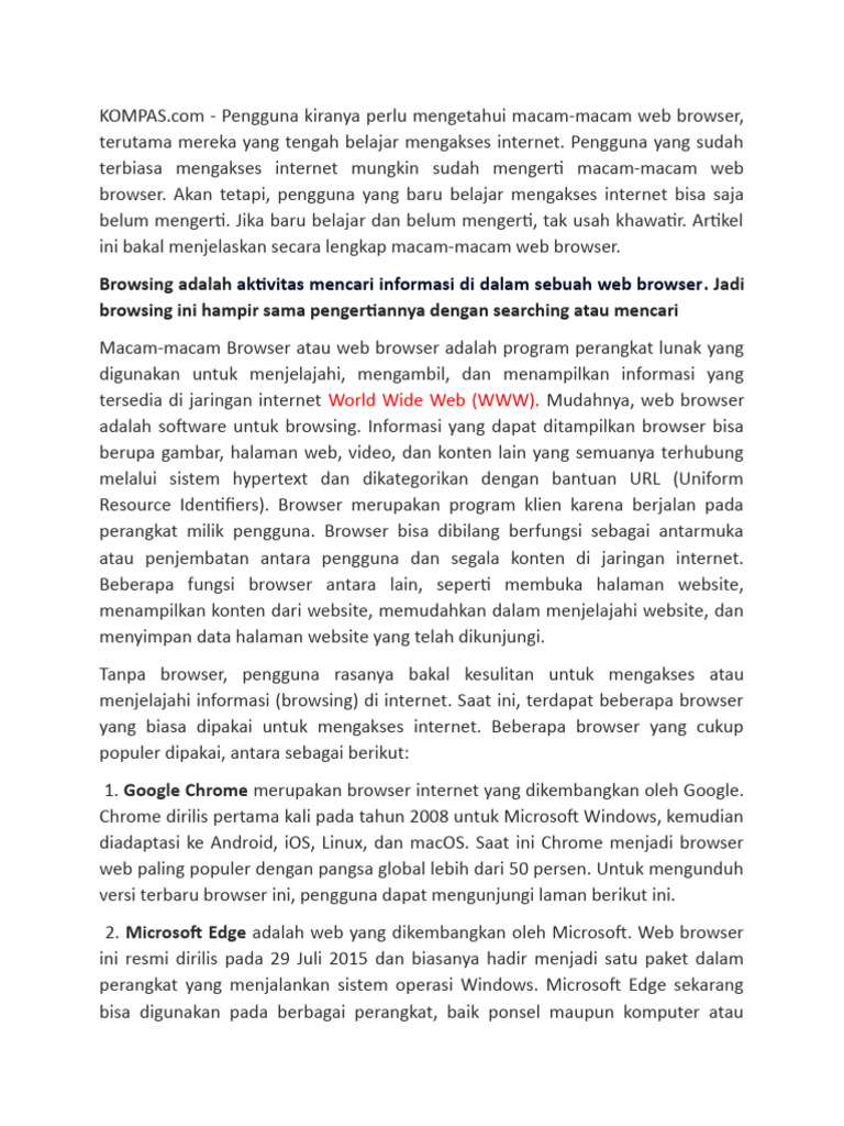 Macam Web Browser | PDF