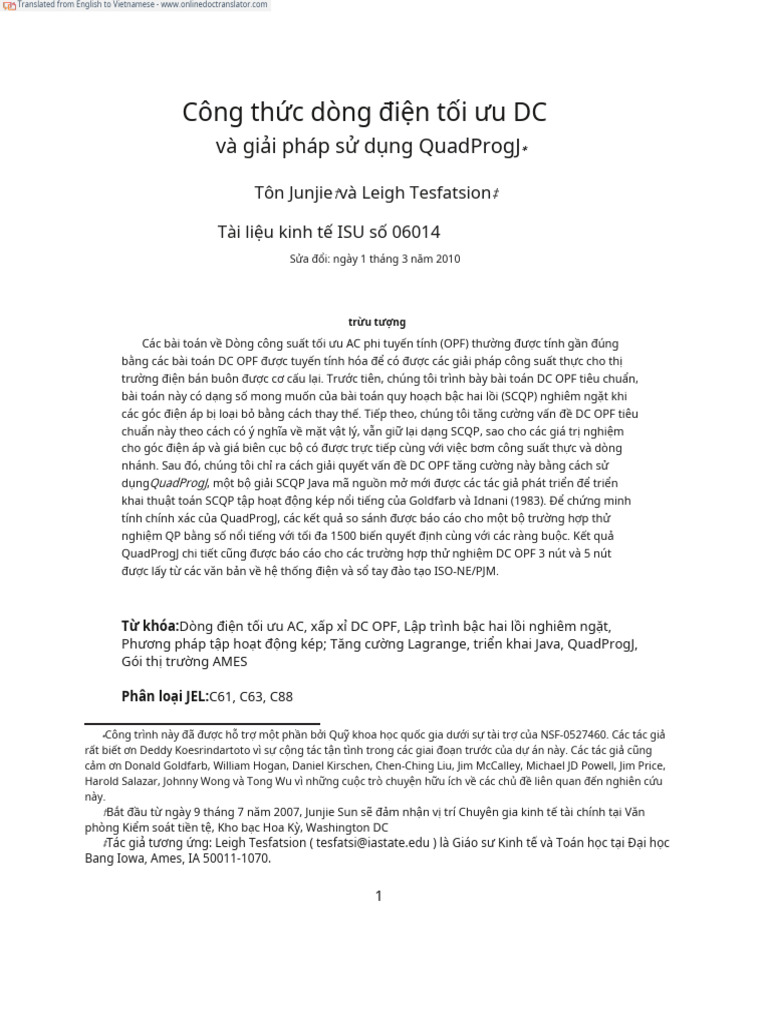 DC-OPF JSLT en VI | PDF