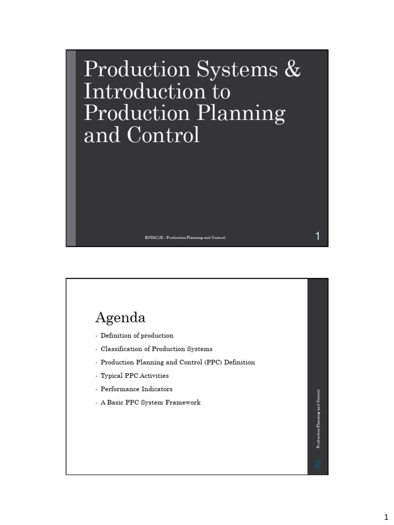 Week 1-Manufacturing Planning and Control | PDF