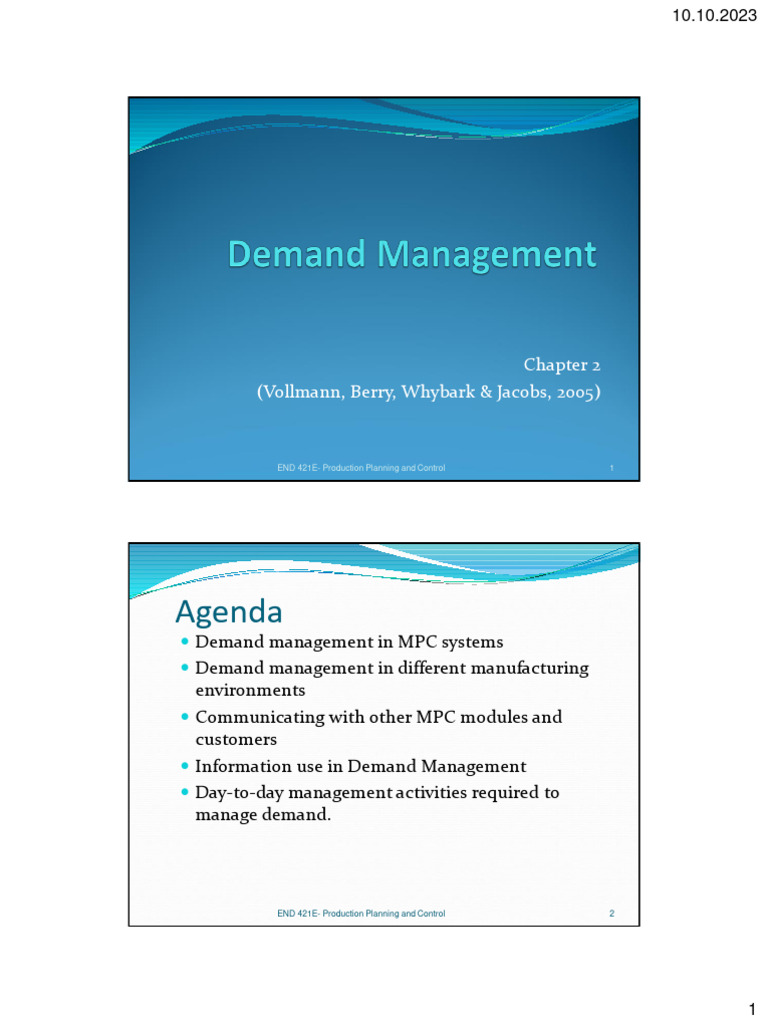 Week 2-Demand Management | PDF
