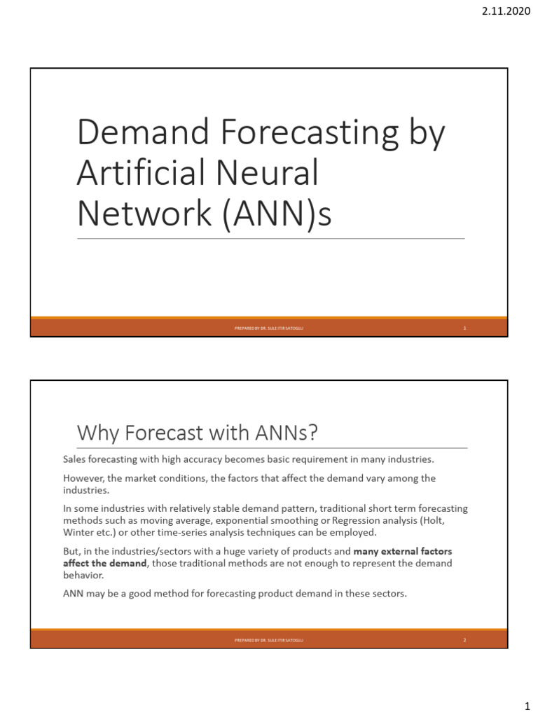 Week 3 - Demand Forecasting by Artificial Neural Networks | PDF