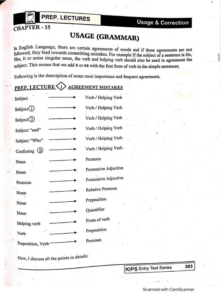 Usage and Correction | PDF