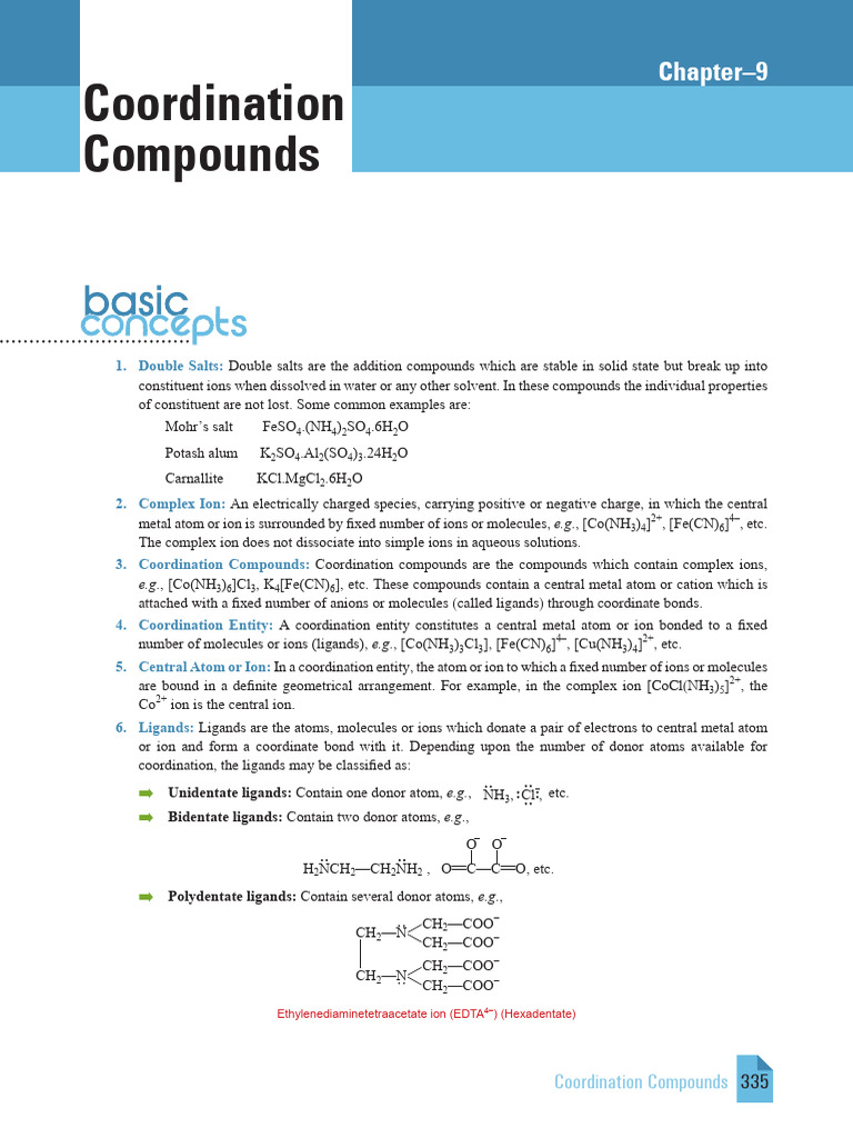 Co-Ordination Compound | PDF | Coordination Complex | Ligand