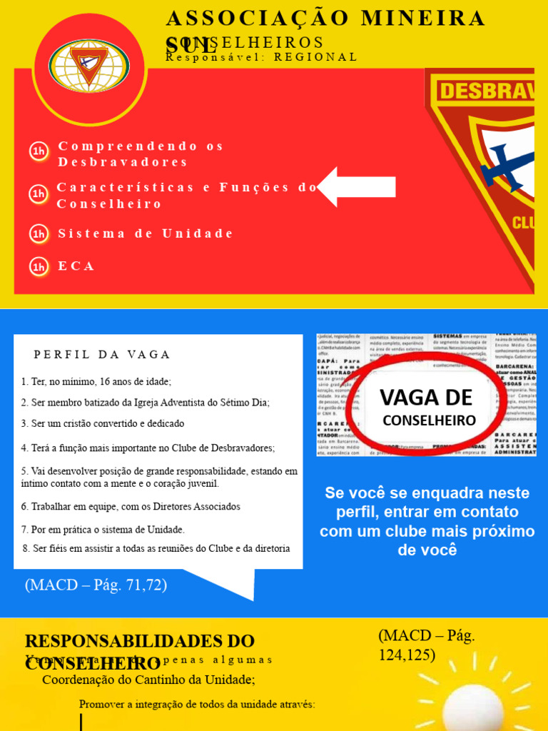 Funções do Conselheiro Desbravador | PDF