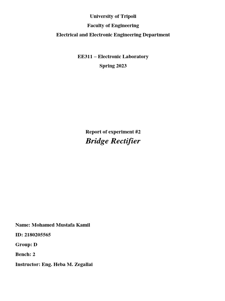 Bridge Rectifier Pdf