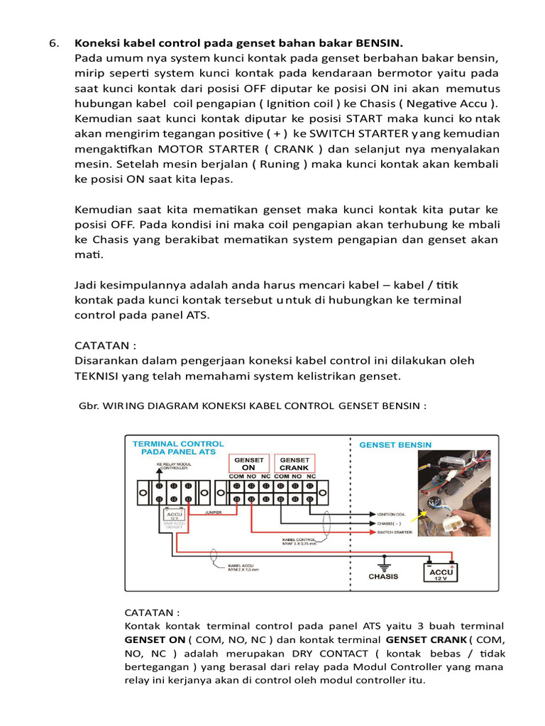 Koneksi Control Genset Bensin | PDF
