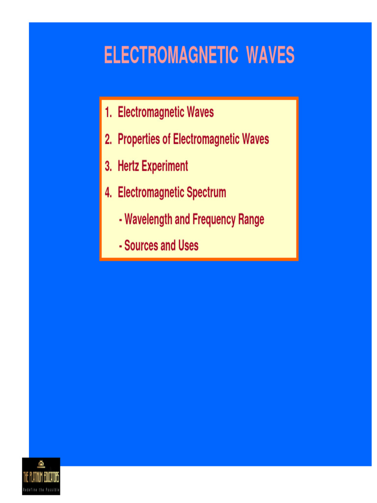 5m Electromagnetic Waves | PDF | Electromagnetic Radiation | Waves
