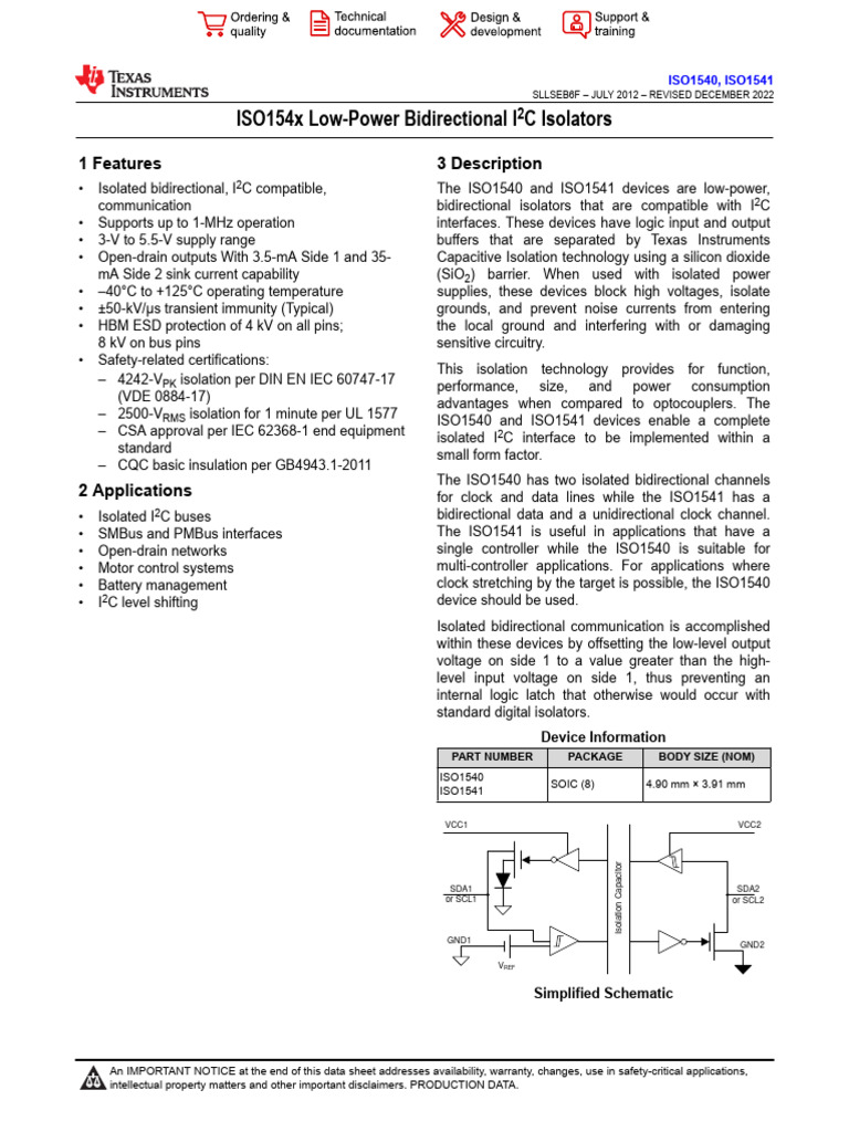 I2C Isolators for Engineers | PDF | Computers
